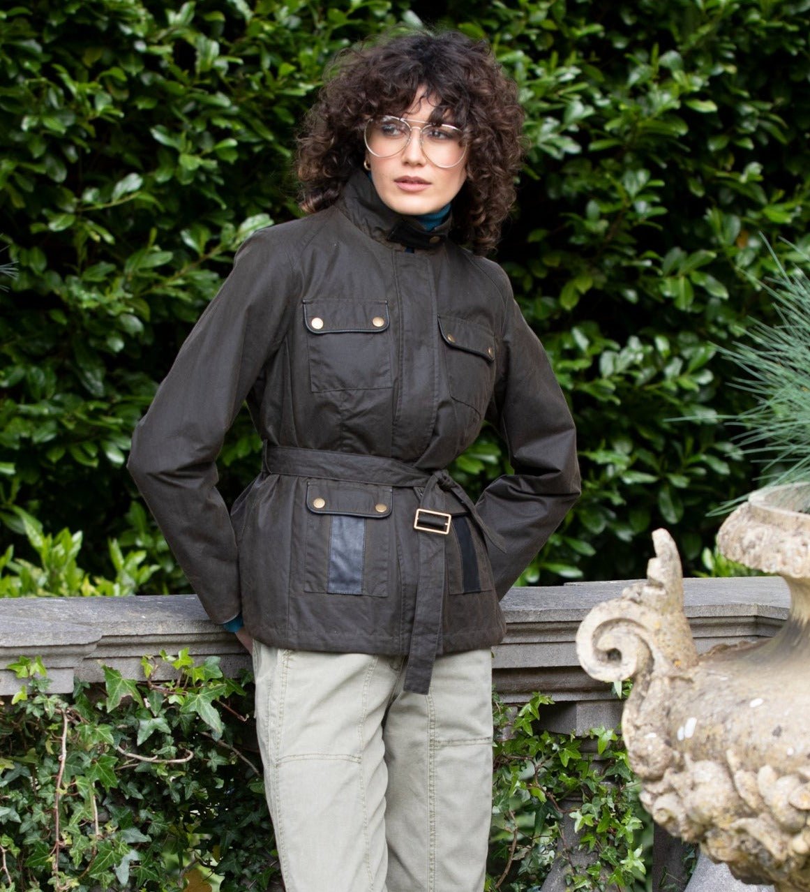 Cara Utility Wax Jacket - Olive – iRide EQ